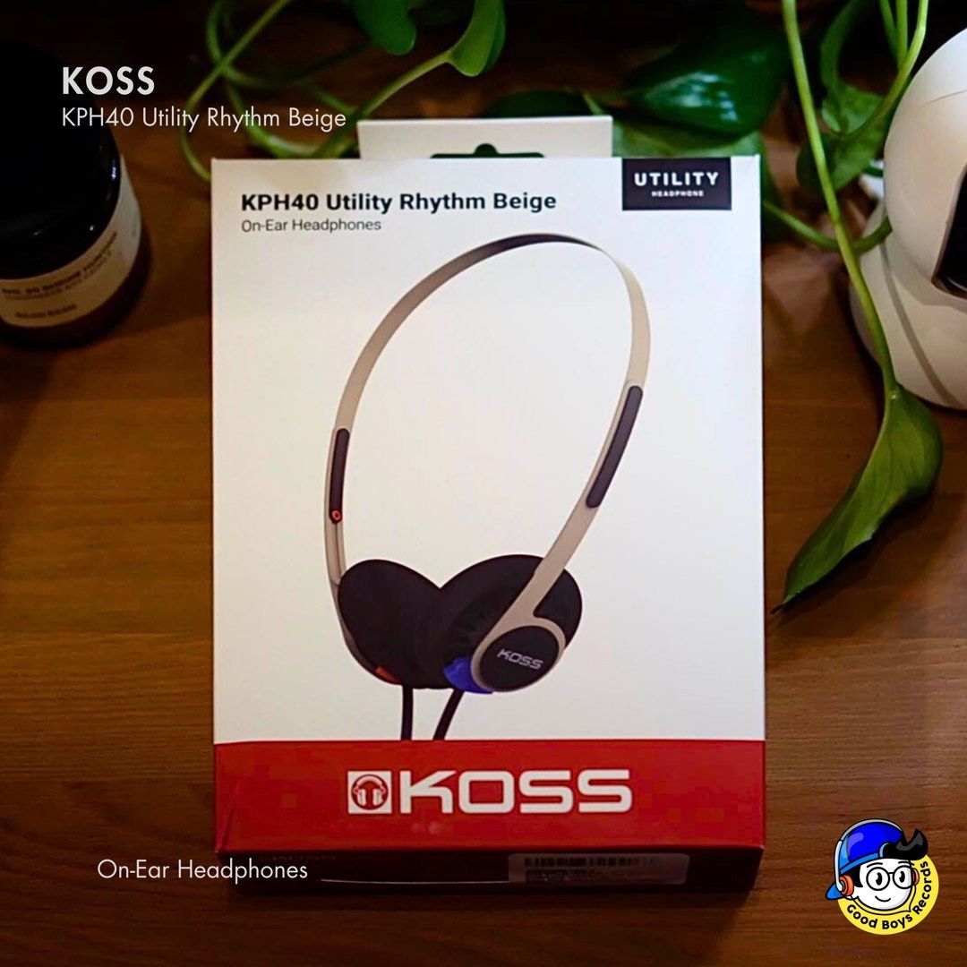 KOSS KPH40 Utility Rhythm Beige On-Ear Headphones (Detachable ...