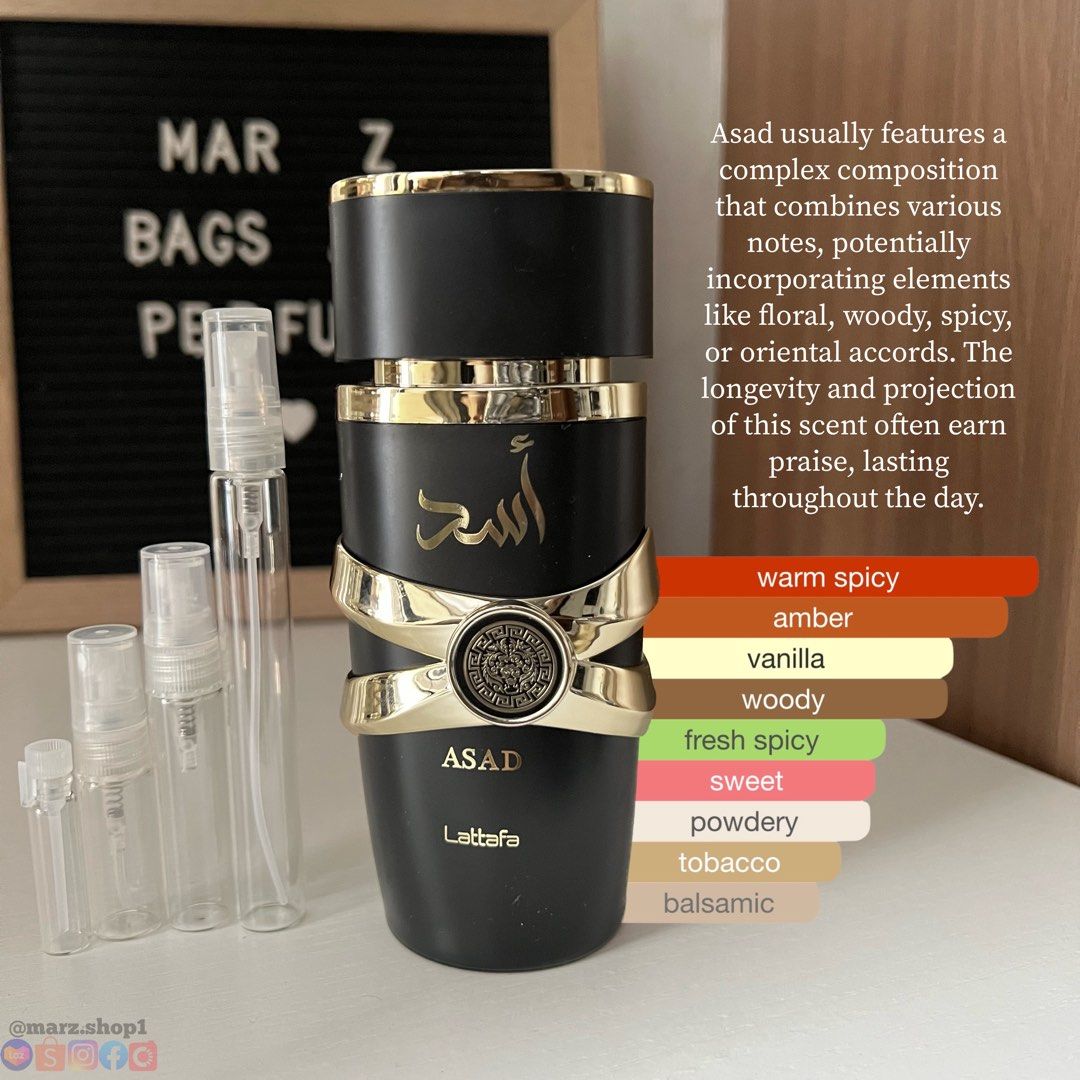 Lattafa asad decant only (sauvage elixir clone), Beauty & Personal Care ...