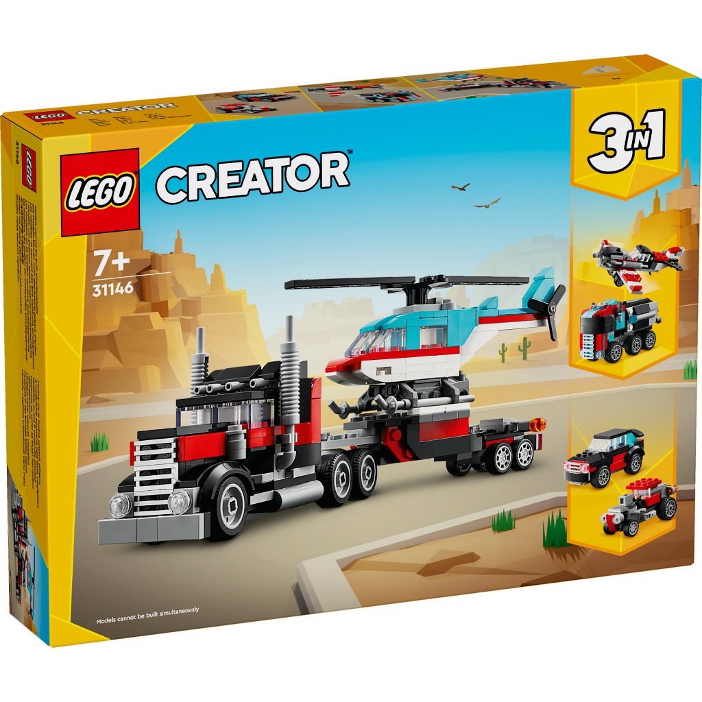 LEGO Creator 31146 Flatbed Truck with Helicopter, Hobbies & Toys, Toys ...