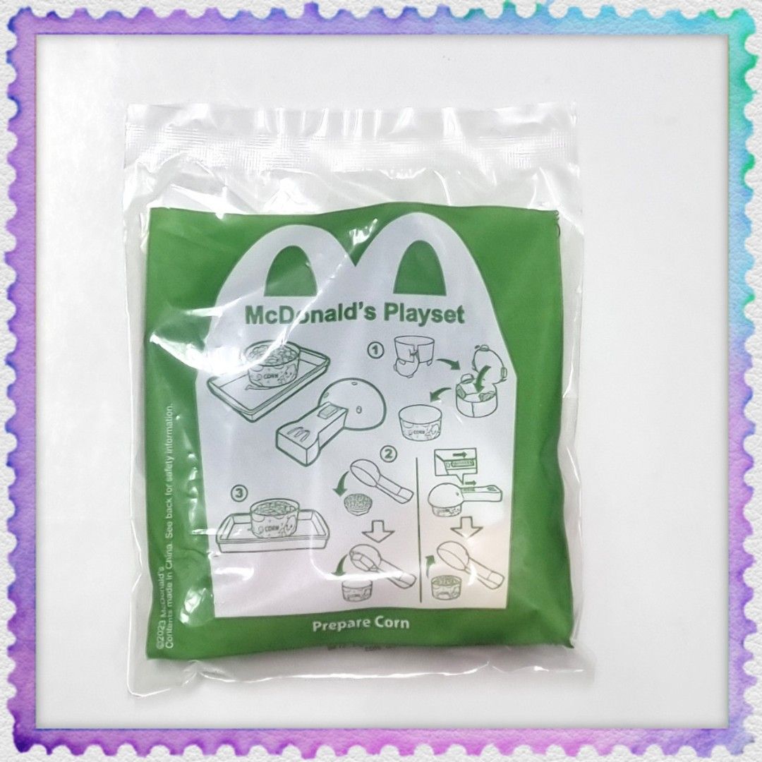 Let's Play McDonald's Happy Meal Toys Playset Cheeseburger Prepare Corn ...