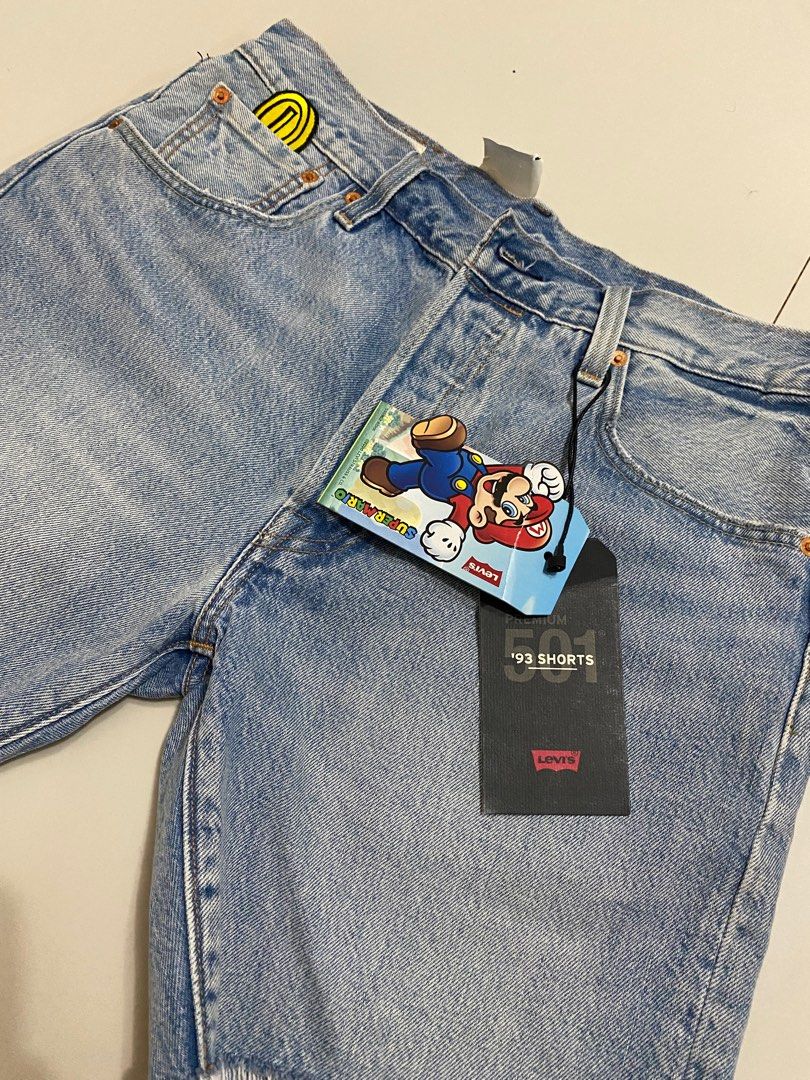 Levis denim shorts super mario, Men's Fashion, Bottoms, Shorts on Carousell