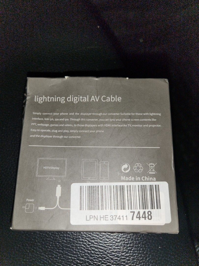 LIGHTNING DIGITAL AV CABLE. (1080P), Mobile Phones & Gadgets, Mobile ...