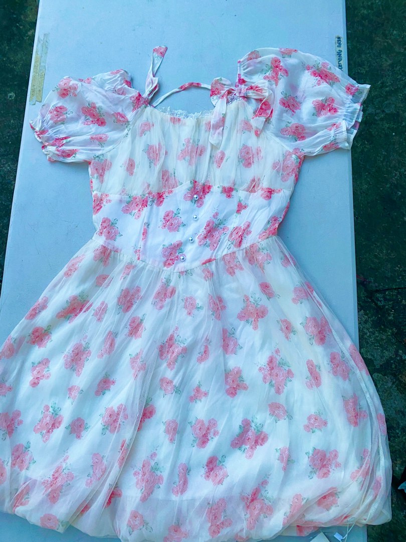 Lolita Dolette Coquette Girly Flower Barbie Fairycore Pink Dress, Women ...