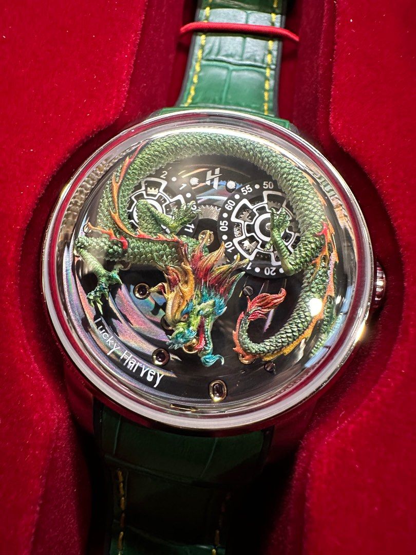 Lucky Harvey - Green Dragon Watch, Luxury, Watches on Carousell