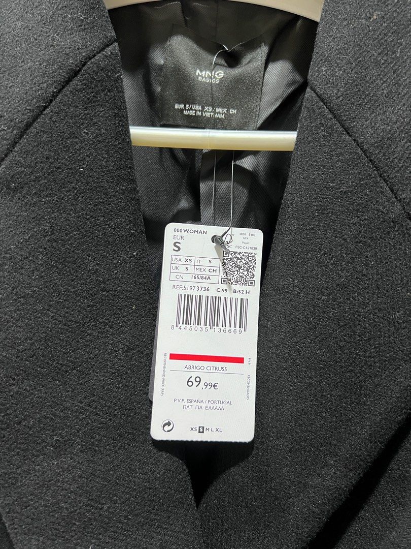 Mango Structured Wool Coat, Women's Fashion, Coats, Jackets and ...