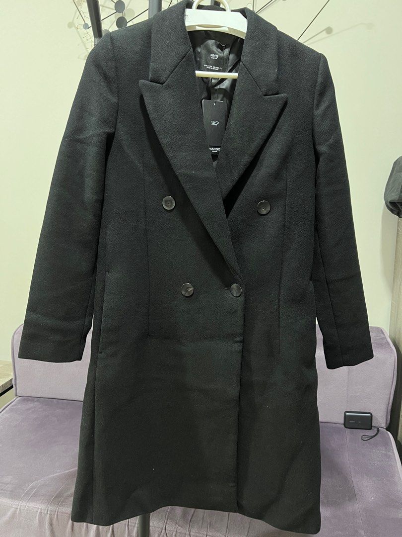 Mango Structured Wool Coat, Women's Fashion, Coats, Jackets and ...