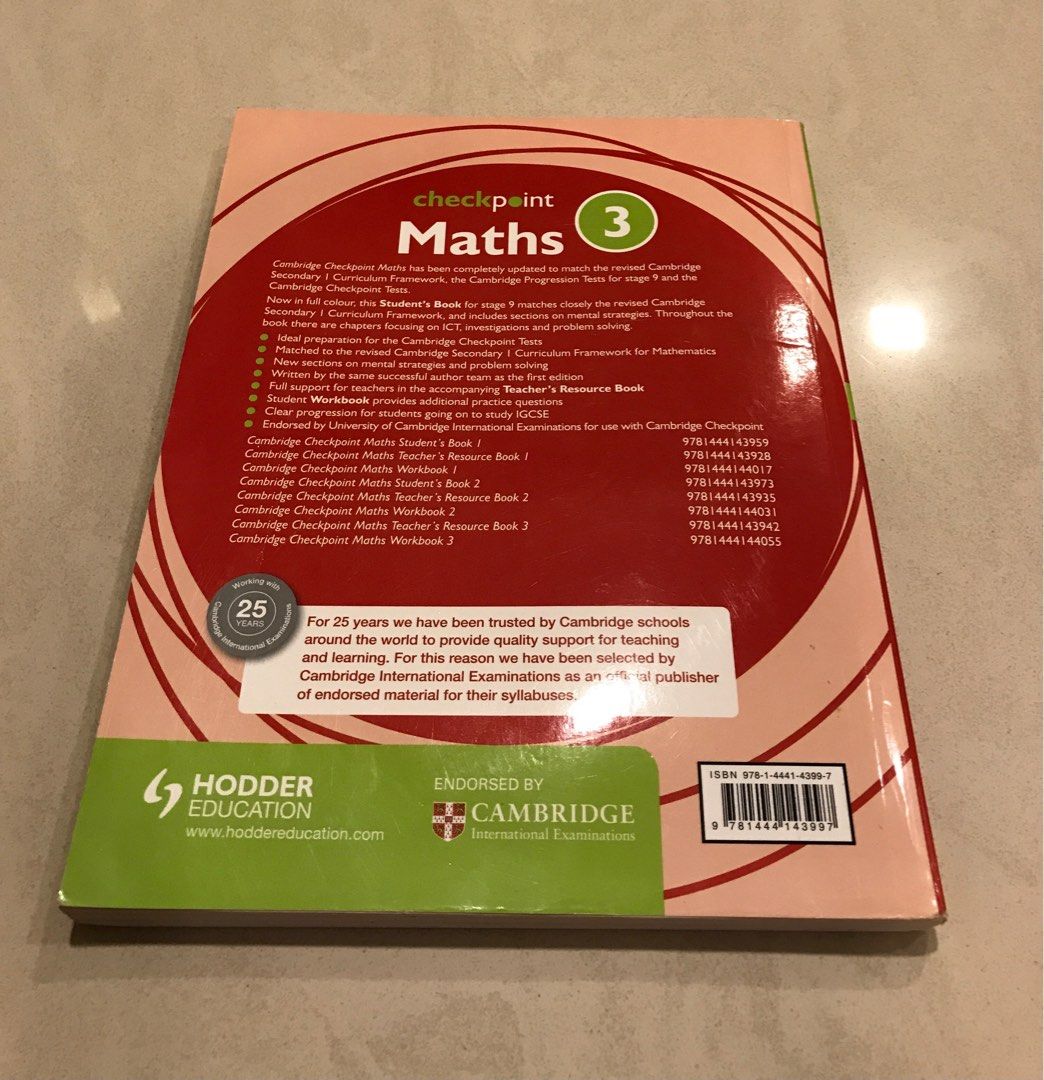 Maths checkpoint cambridge 3, Hobbies & Toys, Books & Magazines ...