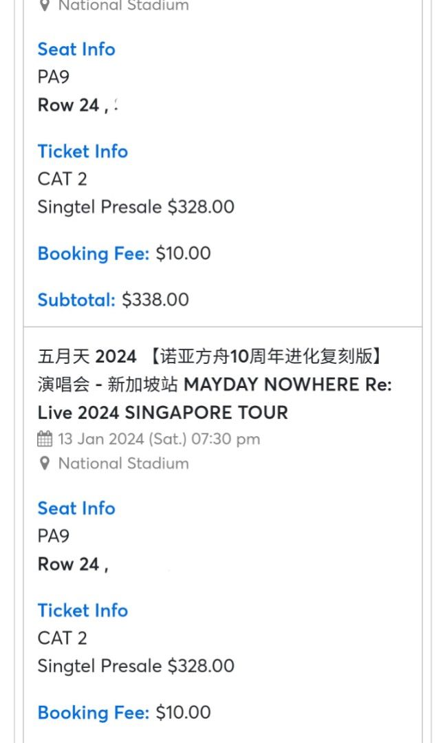 Mayday Concert Ticket, Tickets & Vouchers, Event Tickets on Carousell