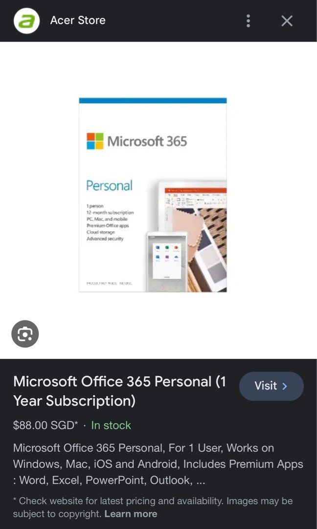 Microsoft Office 365 Personal (1 Year Subscription), Computers & Tech ...