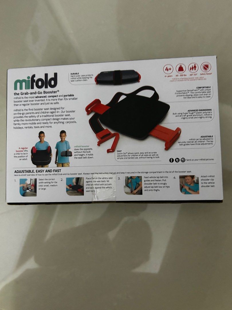 Mifold Comfort & Compact car seat, Babies & Kids, Going Out, Car Seats ...