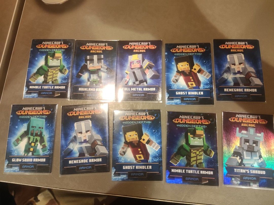 Minecraft Dungeons Arcade cards, Hobbies & Toys, Toys & Games on Carousell