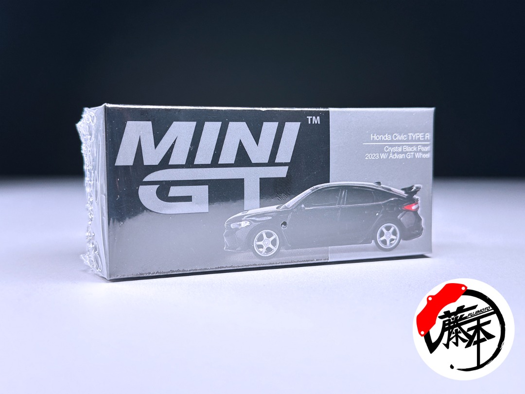 MINIGT 1/64 #585 HONDA CIVIC TYPE R CRYSTAL BLACK PEARL 2023 WITH ADVAN ...