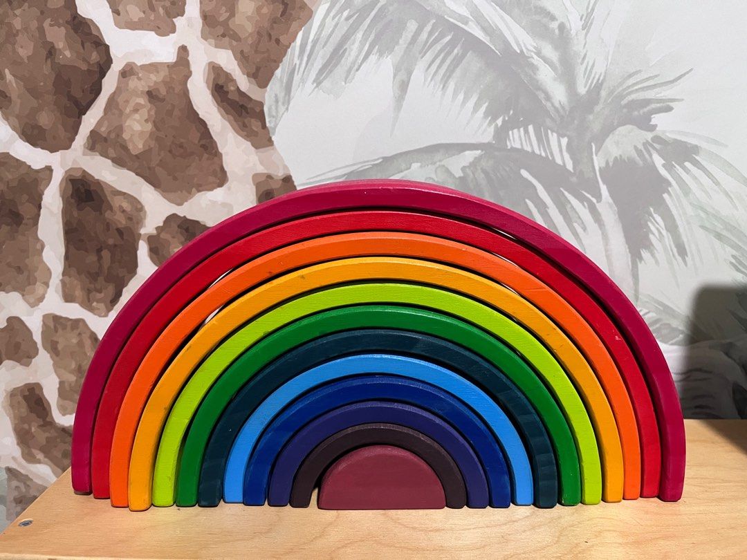 Montessori Rainbow stacker, Babies & Kids, Infant Playtime on Carousell