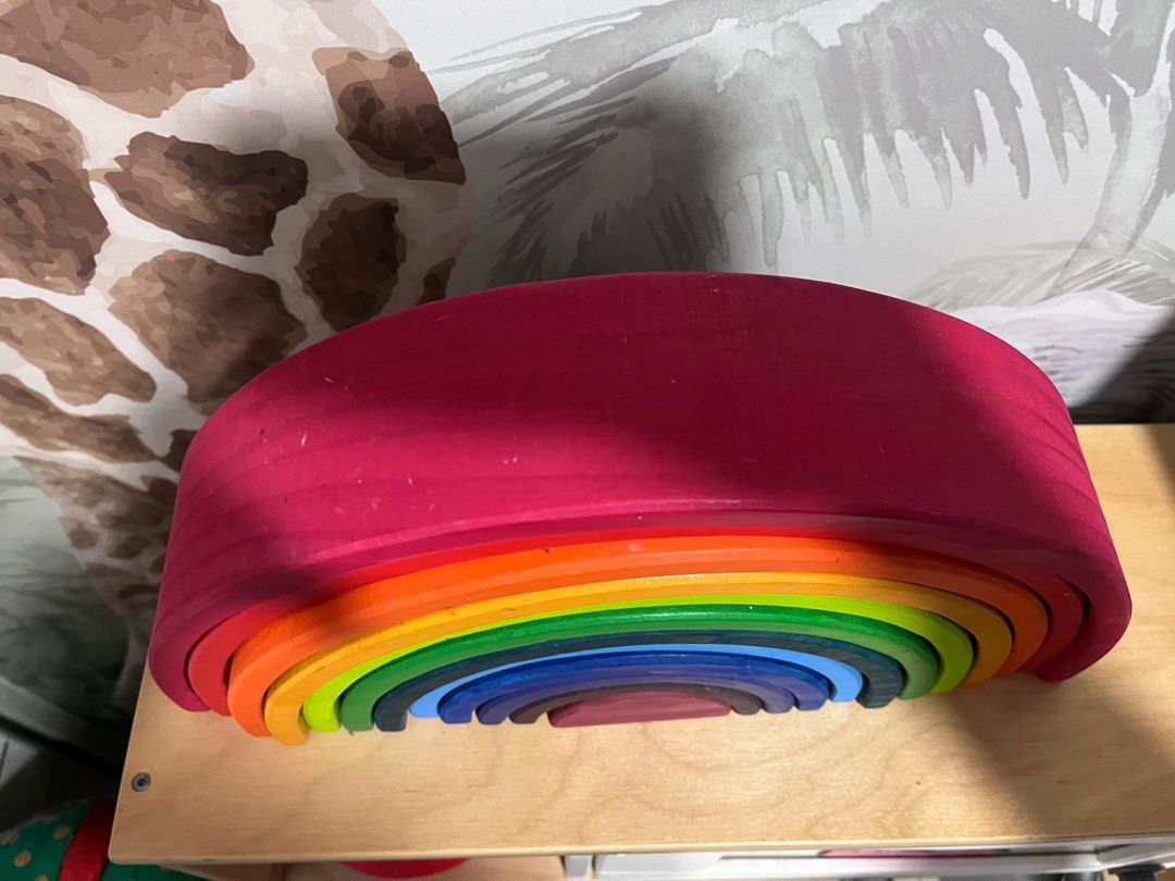 Montessori Rainbow stacker, Babies & Kids, Infant Playtime on Carousell