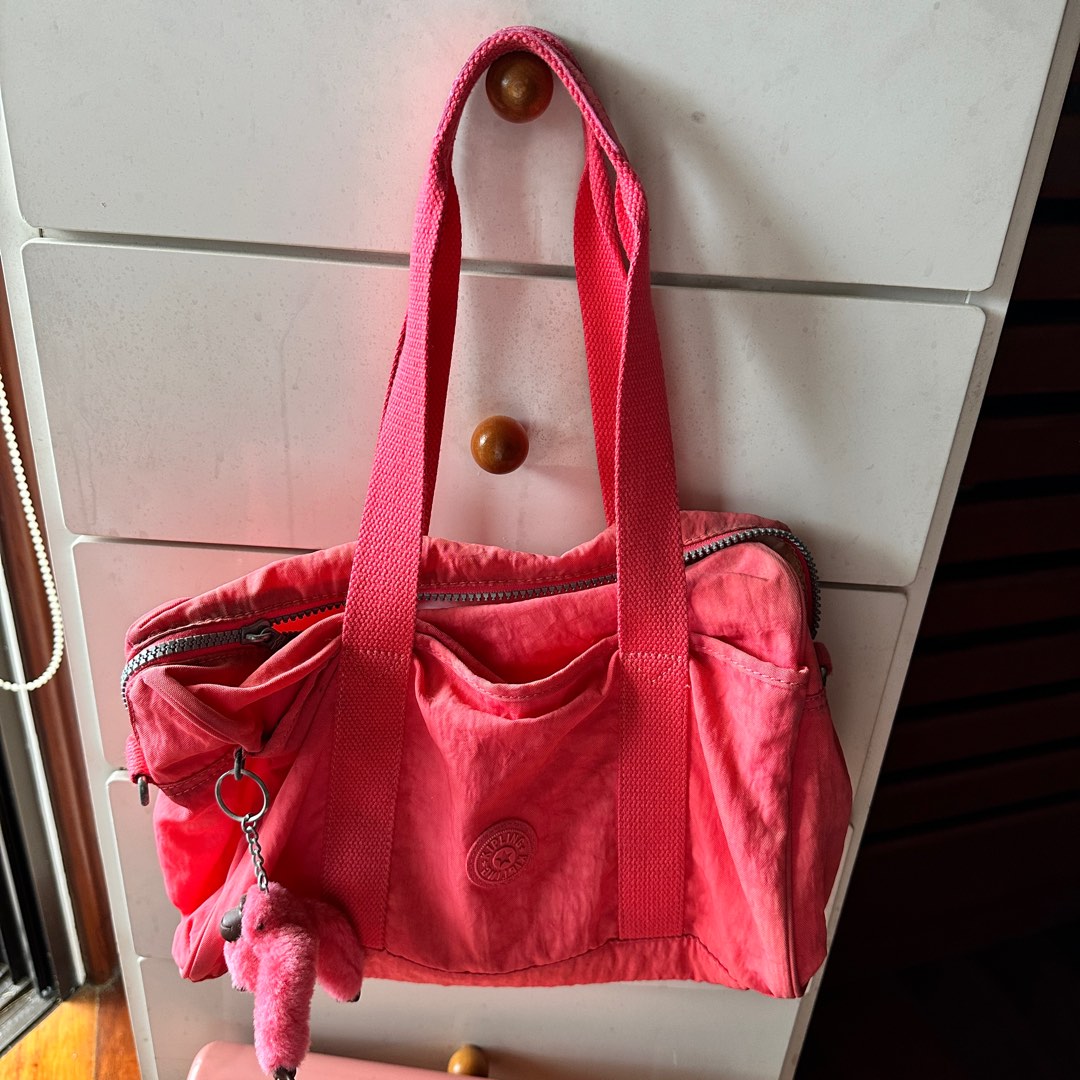 Neon Pink Kipling Bag with Sling, Women's Fashion, Bags & Wallets ...