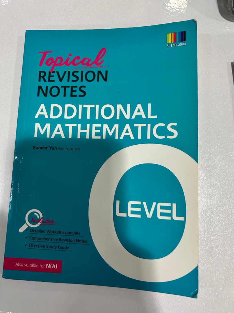 O Level Topical Revision Notes Additional Mathematics, Hobbies & Toys ...