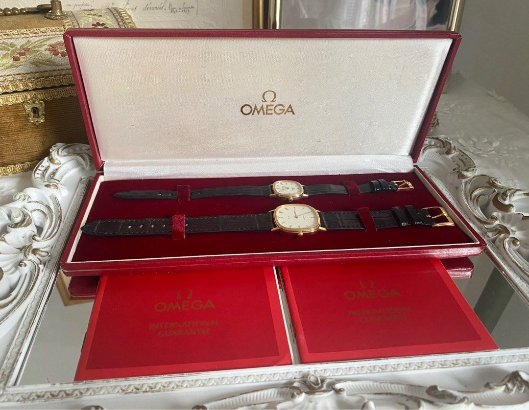OMEGA Manual Wind Roman Pair Vintage, Luxury, Watches on Carousell