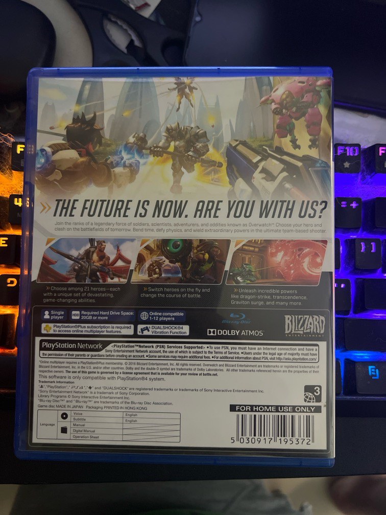 Overwatch origin edition ps4 with physical disc rare for collection ...