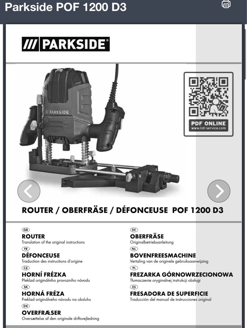 Parkside DIY Router Mechanical Workshop Tools, Furniture & Home Living ...