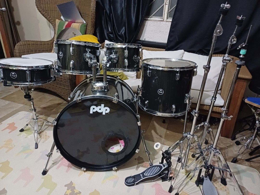 Pdp center stage drum set Black Sparkle, Hobbies & Toys, Music & Media ...