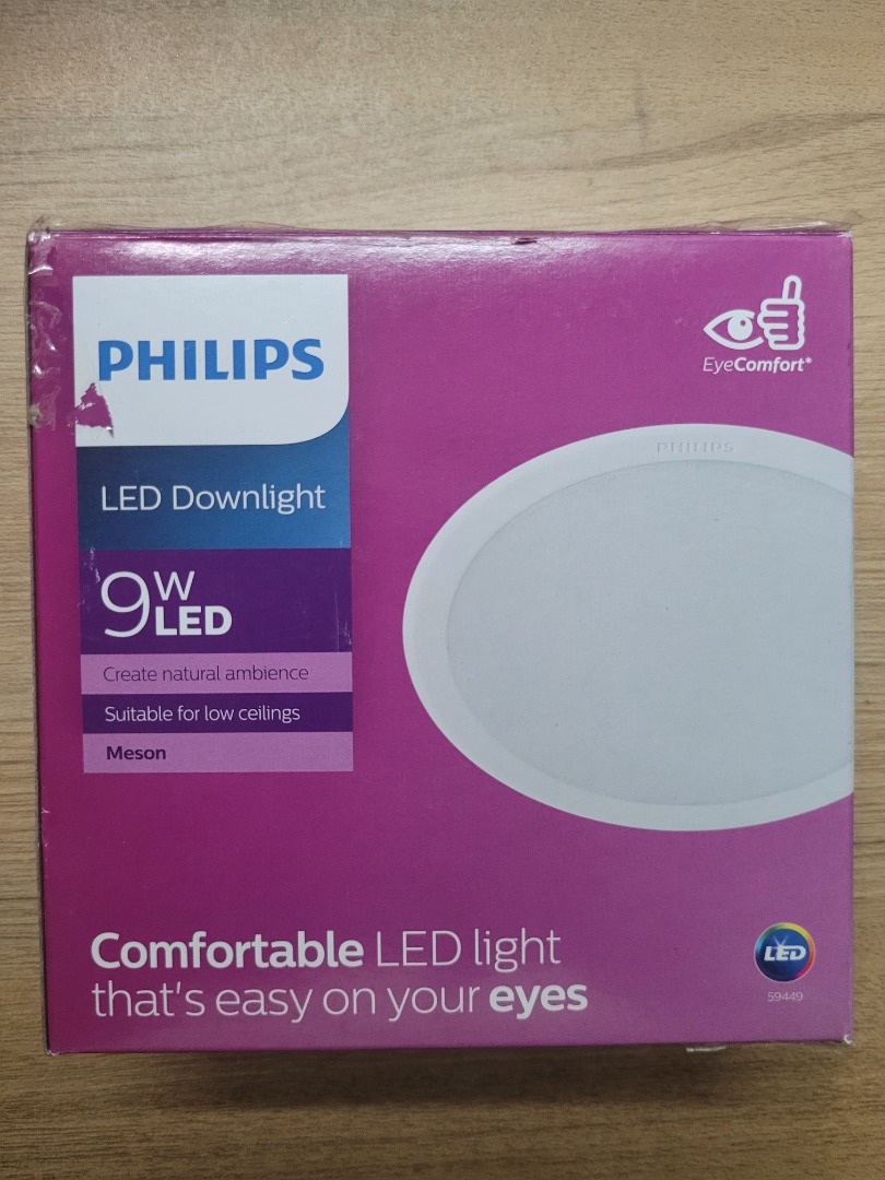 Philips LED downlight 9W, Furniture & Home Living, Lighting & Fans ...