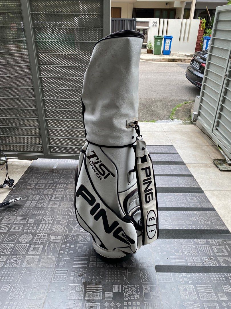Ping TOUR bag - classic white PING leather, Sports Equipment, Sports ...