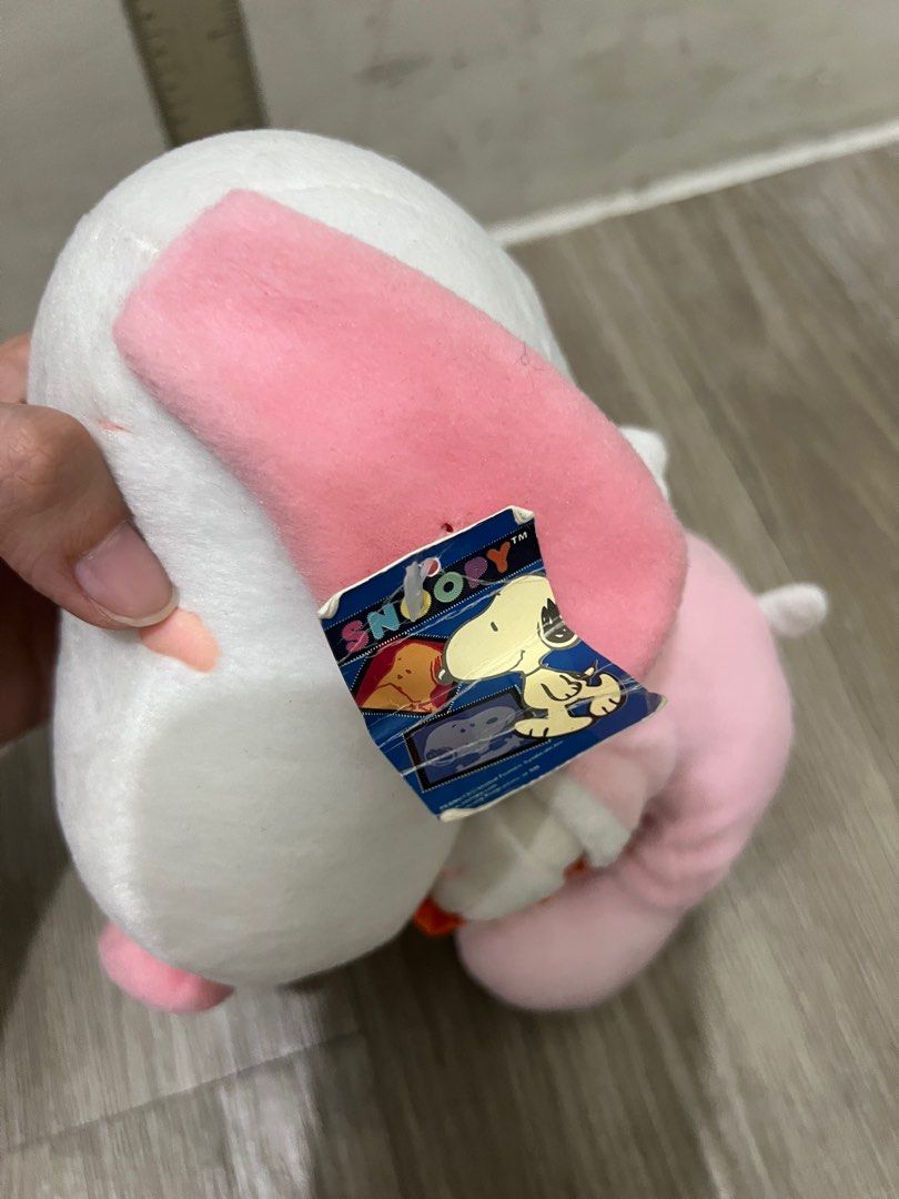 Pink Snoopy Plush, Hobbies & Toys, Toys & Games on Carousell