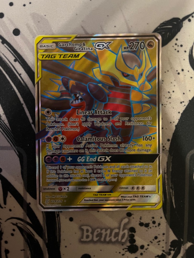 Pokemon Card - Garchomp&Giratina GX TagTeam, 興趣及遊戲, 玩具 & 遊戲類 - Carousell