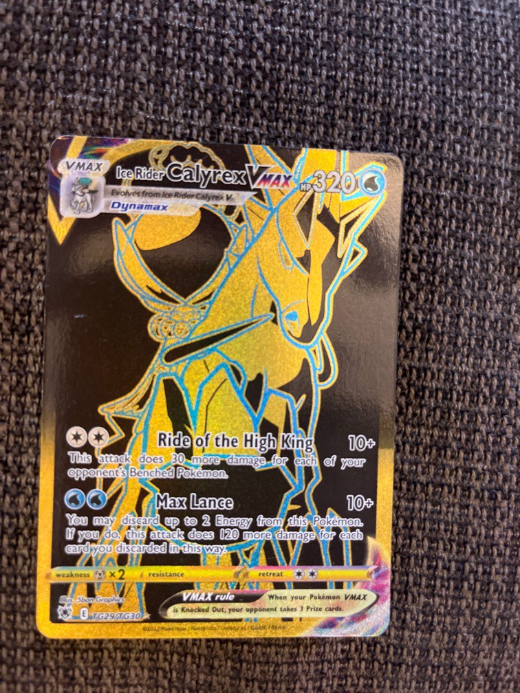 Pokémon card ice rider calyrex vMax, Hobbies & Toys, Toys & Games on ...