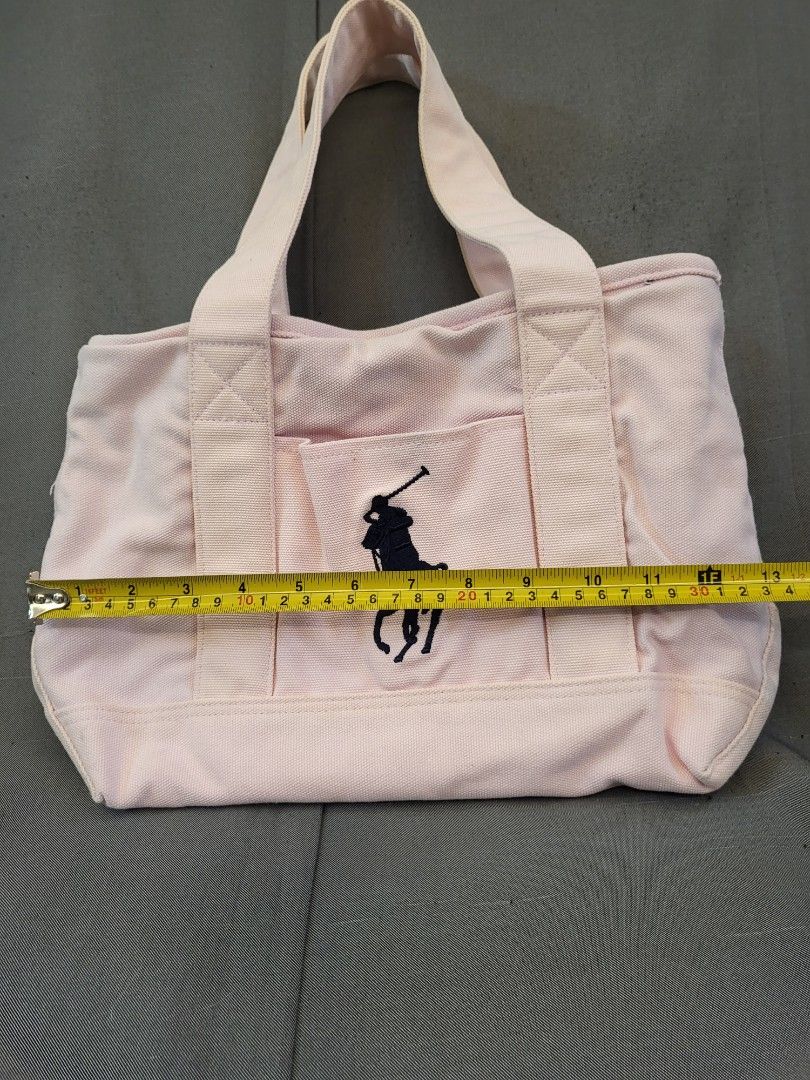 Polo Ralph Lauren Pink Canvas Tote Bag, Luxury, Bags & Wallets on Carousell