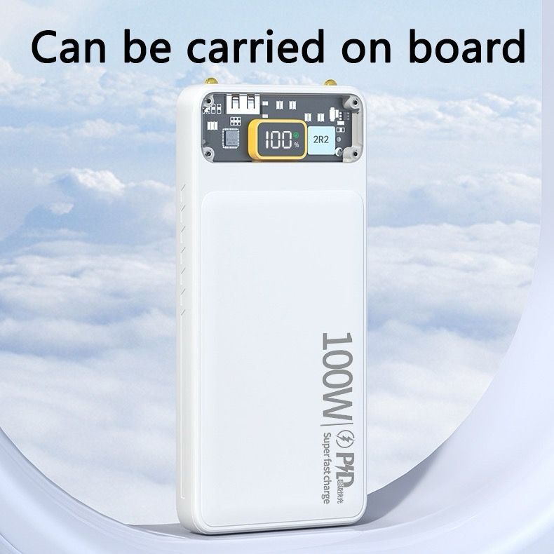 Powerbank 100W Super Fast Charging LED Light Qc3.0 Charger Digital ...