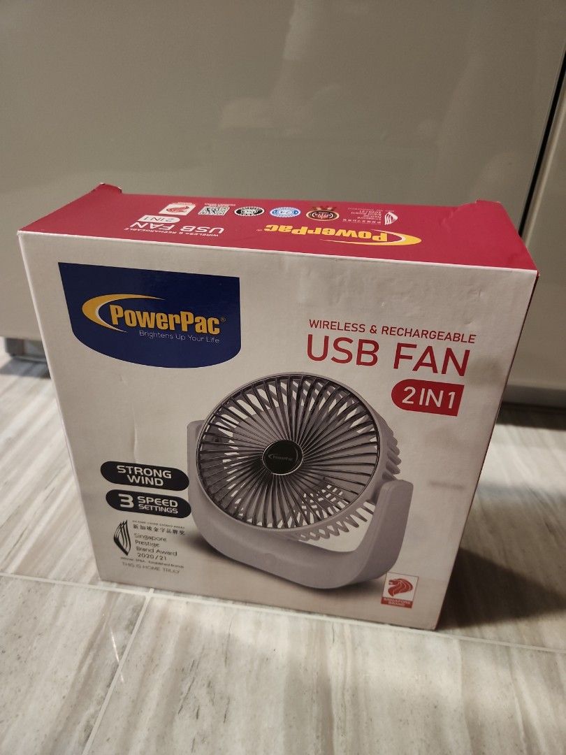 PowerPac USB Fan, Furniture & Home Living, Lighting & Fans, Fans on ...