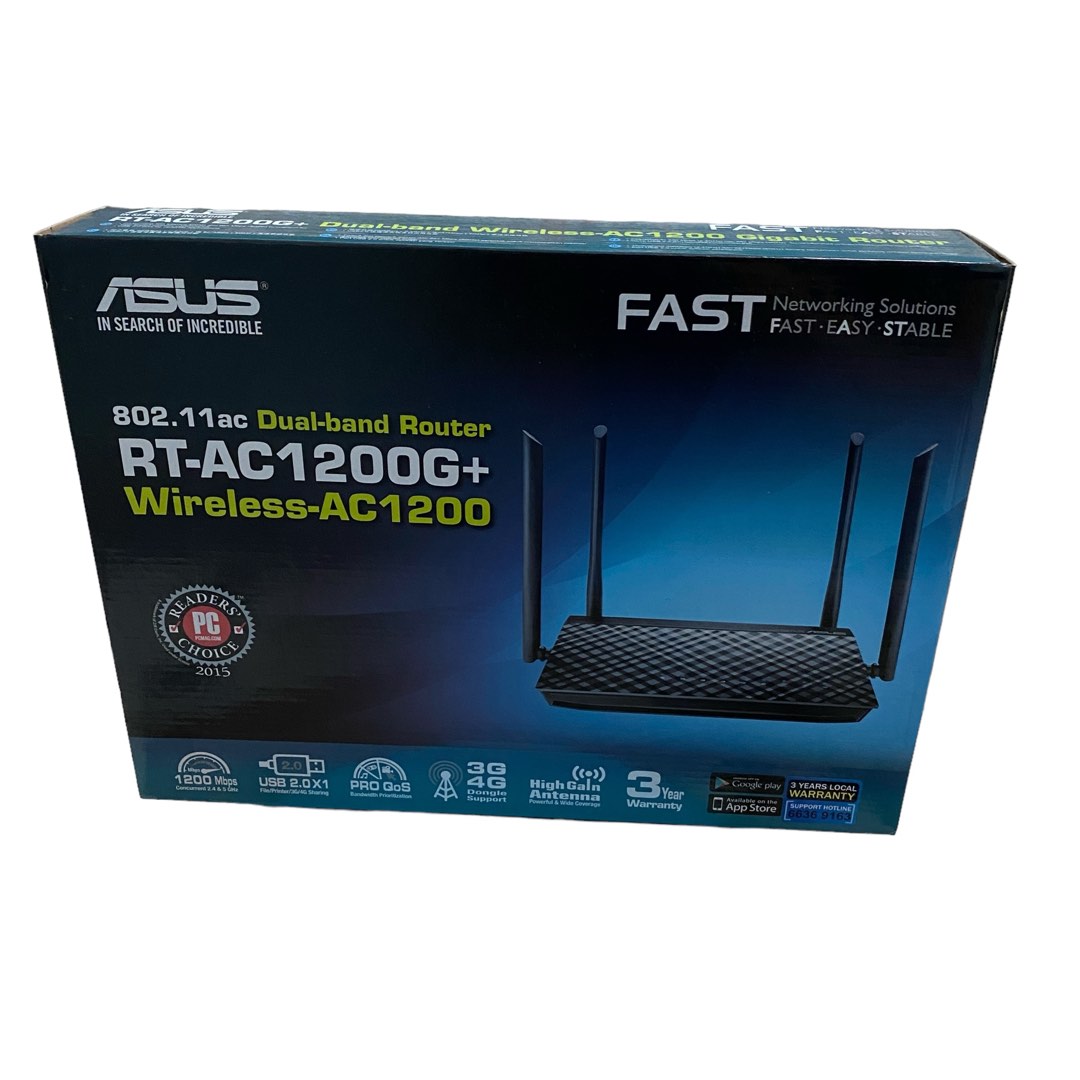 (Pre-loved) Dual-band Router RT-AC1200G+ Wireless-AC1200, Computers ...