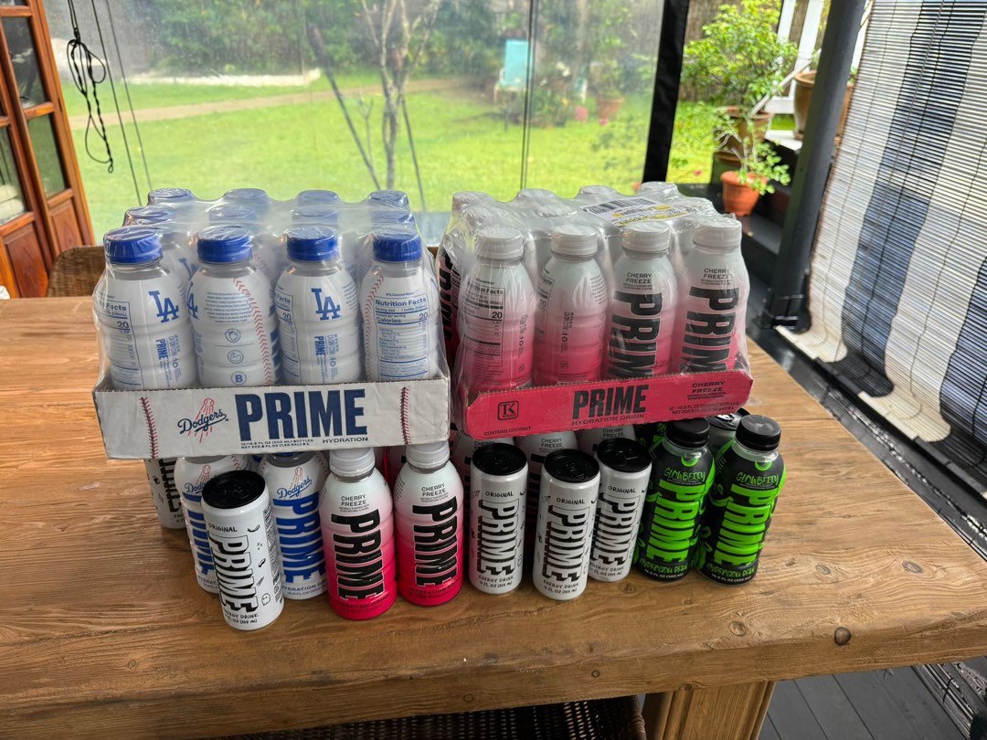 Prime Hydration Cherry Freeze/ La Dodgers/ Glowberry/ 0riginal/ Mr ...