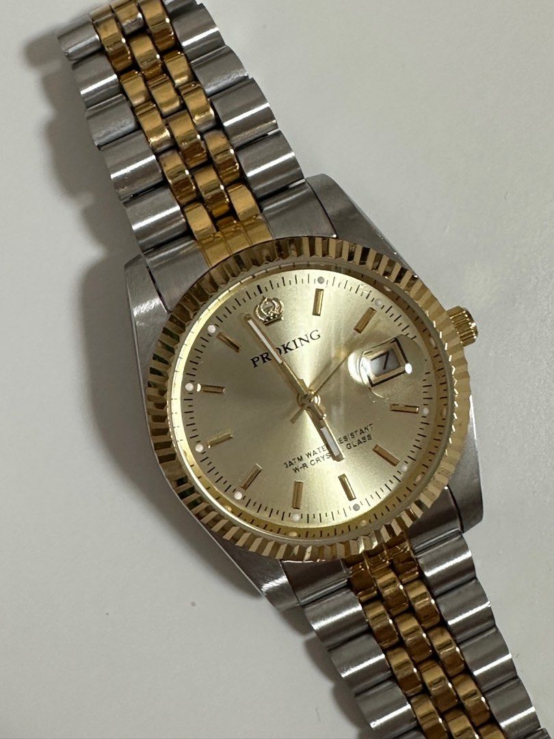 Proking Silver and Gold watch, Men's Fashion, Watches & Accessories ...