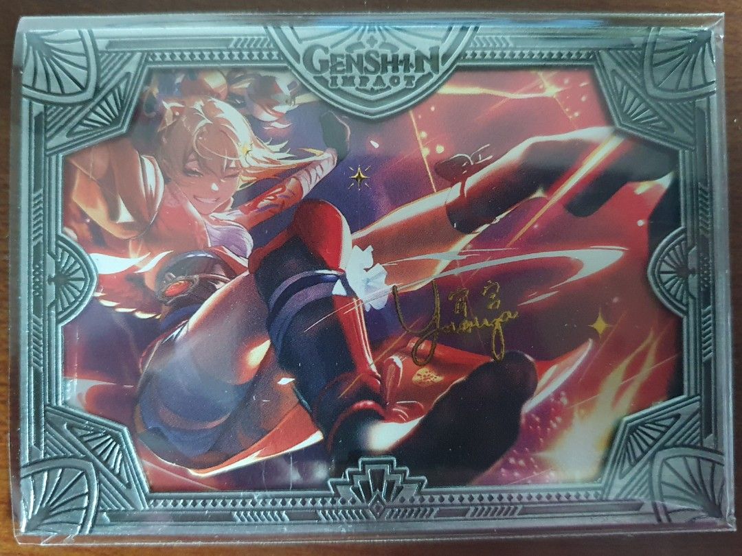 [PROMO] Genshin Impact Silver/Gold Metal Frame Cards (with gold printed ...