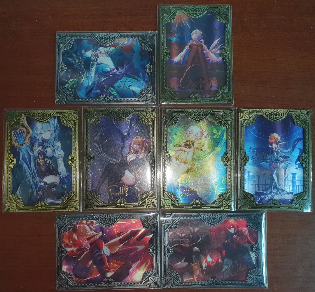 [PROMO] Genshin Impact Silver/Gold Metal Frame Cards (with gold printed ...