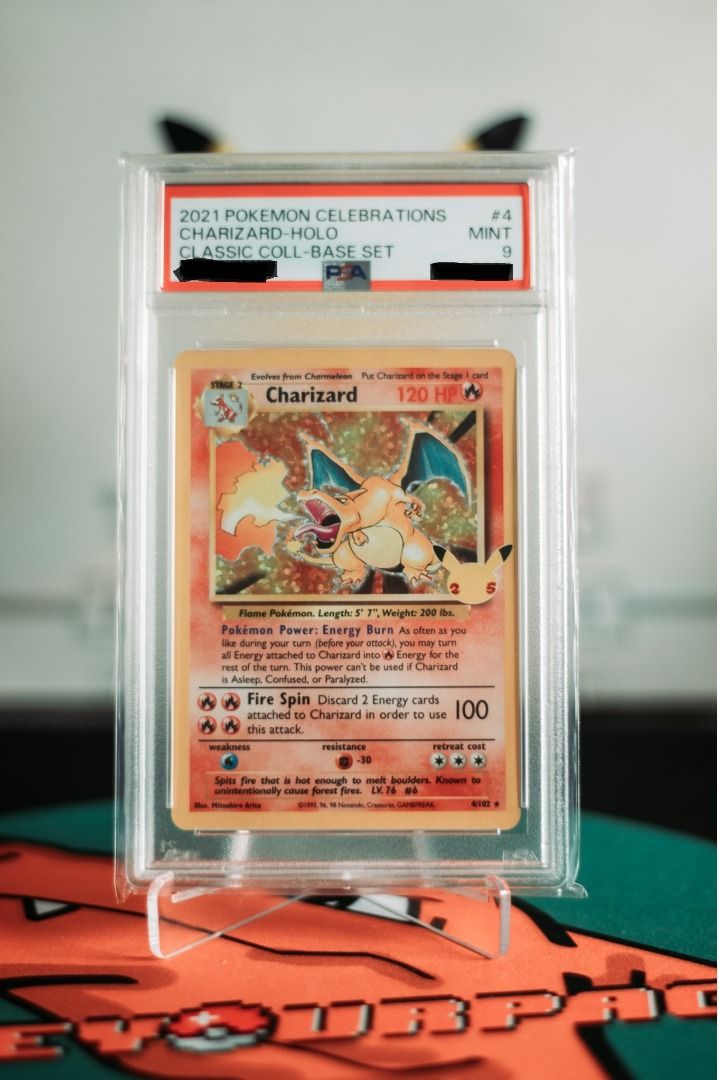 PSA 9 Pokemon Charizard 25th Anniversary Celebrations Graded Slab TCG ...