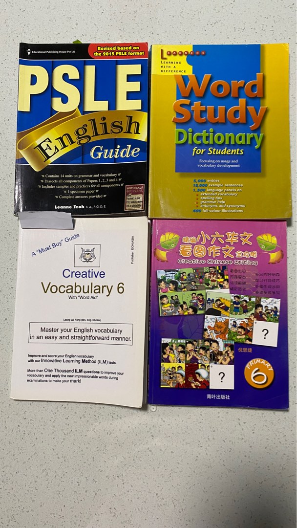 PSLE English guide, Creative Vocabulary & Chinese writing, Word study ...