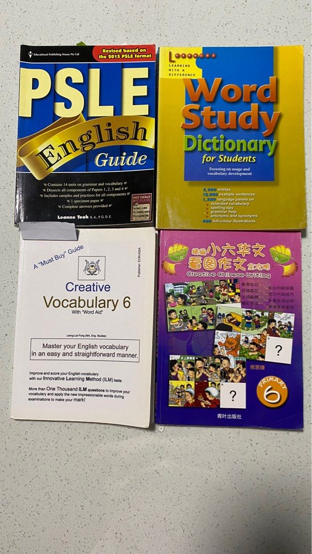 PSLE English guide, Creative Vocabulary & Chinese writing, Word study ...