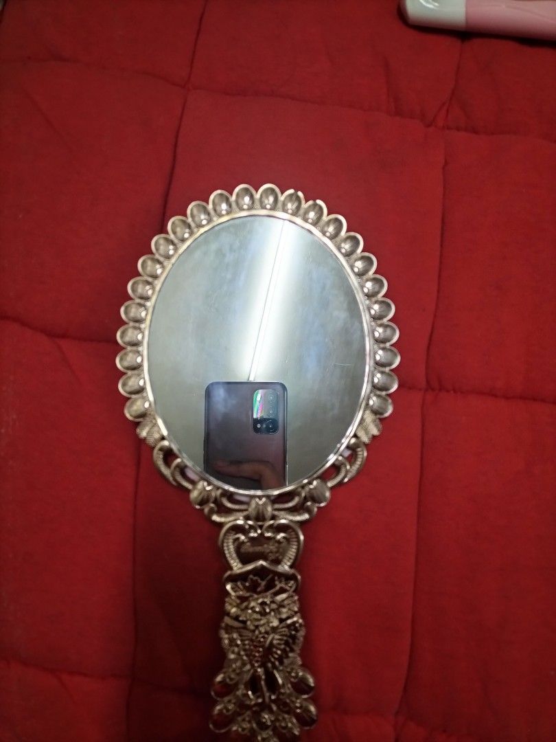 Purple Kuromi Sanrio-Inspired Decoden Hand Mirror, Furniture & Home ...