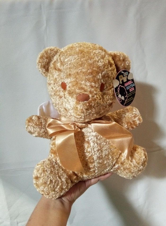 Rare San-X Pinny-Mu Angel Bear (brown) plush, Hobbies & Toys, Toys ...