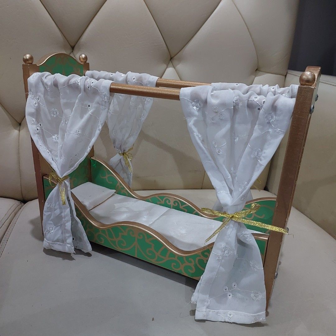 RareVintage Barbie wooden bed, Hobbies & Toys, Toys & Games on Carousell