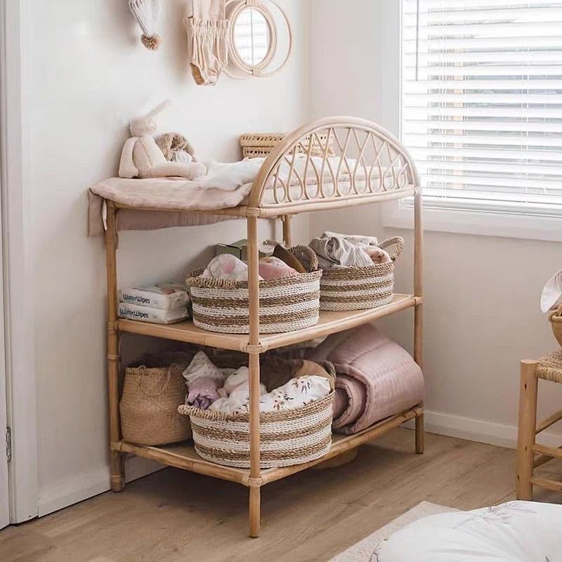 Rattan baby changing shelf, Furniture & Home Living, Furniture, Shelves ...