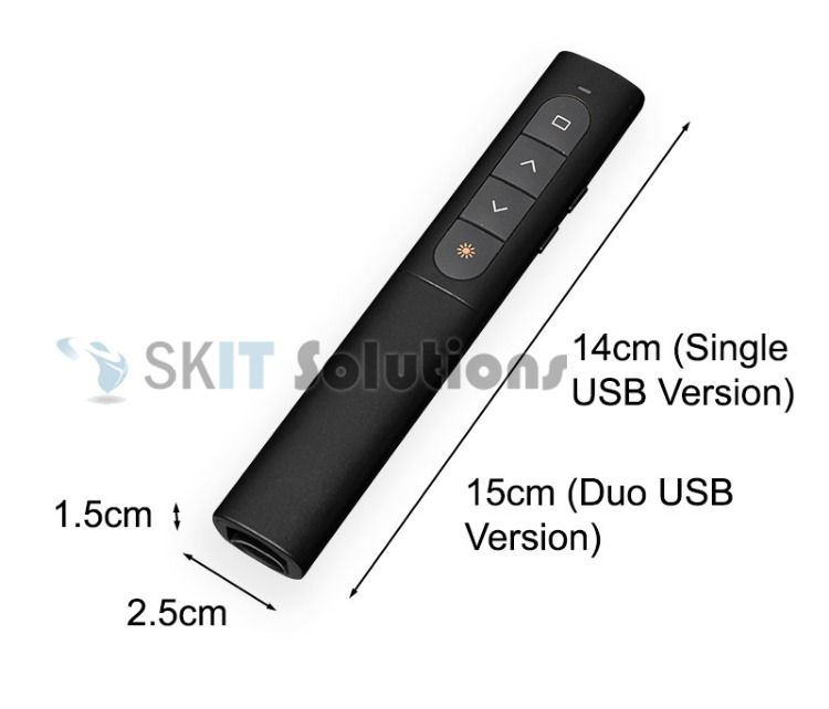 Rechargeable Wireless Red Laser Pointer Presentation Page Turning ...