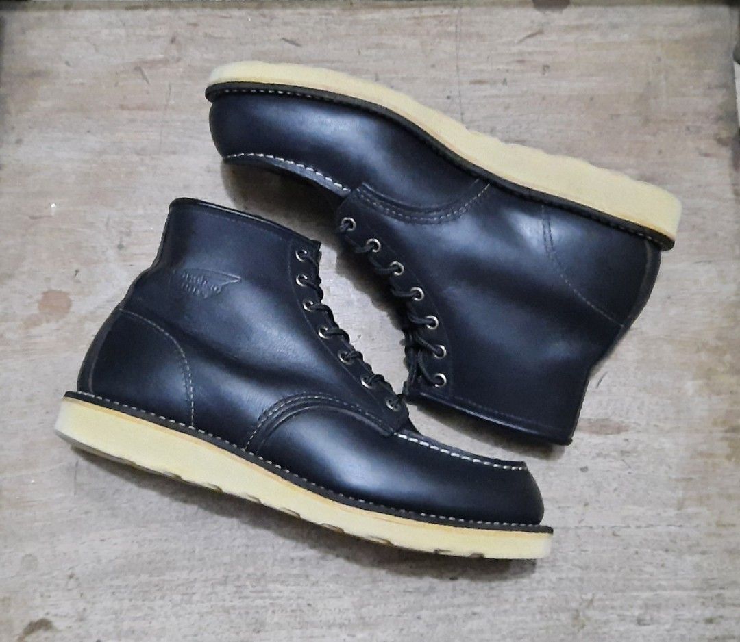Red Wing 9075 Black Moc Toe, Men's Fashion, Footwear, Boots on Carousell