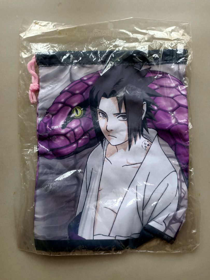 Sasuke Uchiha Naruto Shippuden Polyester Drawstring Bag, Hobbies & Toys ...