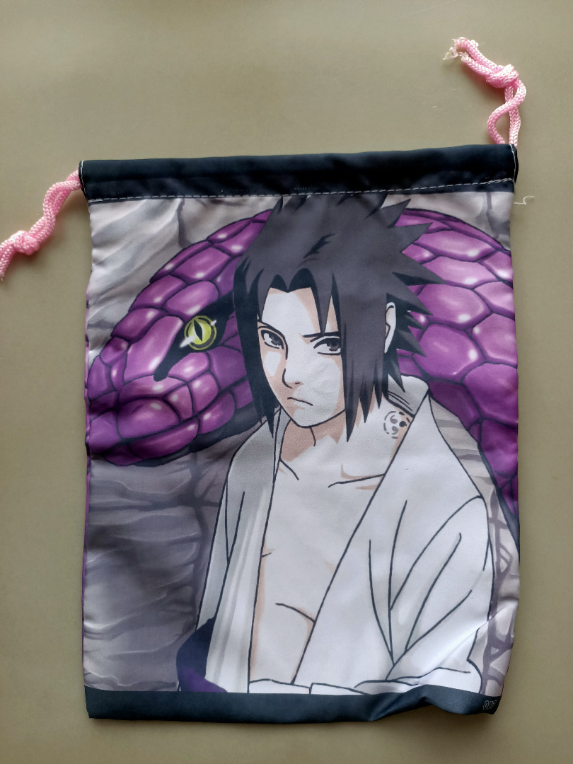 Sasuke Uchiha Naruto Shippuden Polyester Drawstring Bag, Hobbies & Toys ...