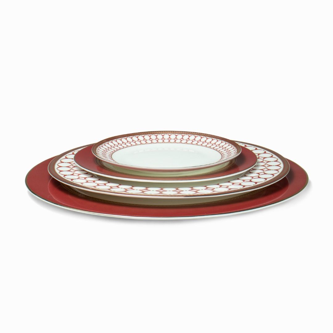 Scarlet Art Deco 4-Piece Plate Set, Furniture & Home Living ...