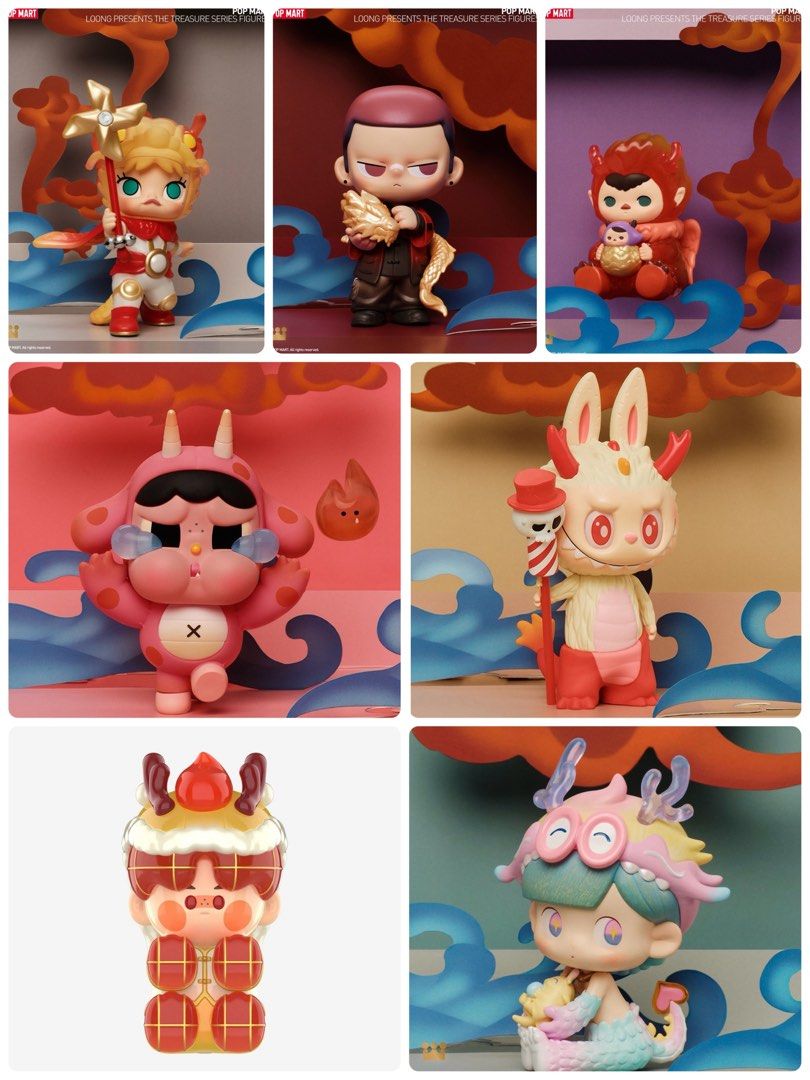 Sealed foil Authentic Popmart Loong presents the treasure - Molly Kubo ...